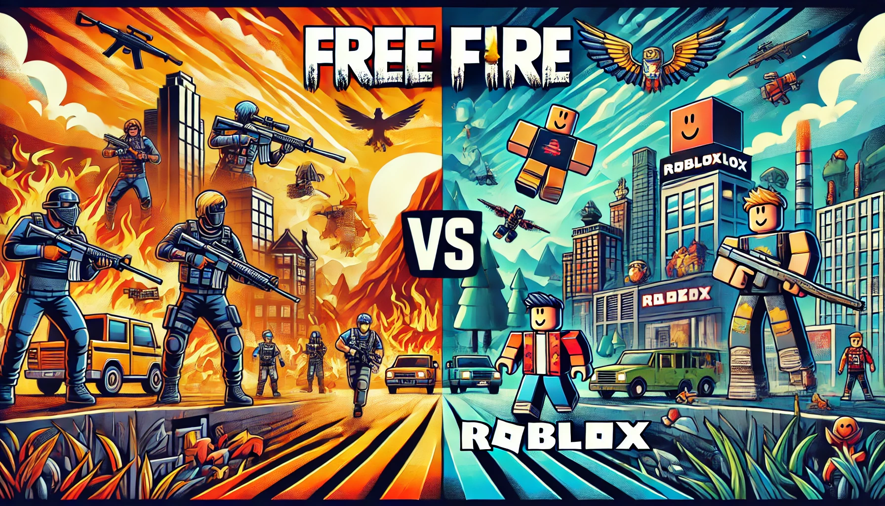Free Fire Vs Roblox: Open-World Creativity Vs Survival Action